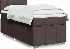 Box spring postel s matrací tmavě hnědá 90x200 cm textil 3289254