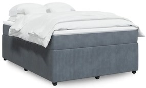 Box spring postel s matrací tmavě šedý 140 x 190 cm samet 3285639