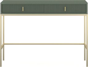 Toaletní stolek Maggiore 104 cm zelený/zlatý