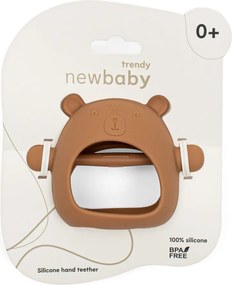 Silikonové kousátko na ruku medvídek New Baby karamelově hnědá