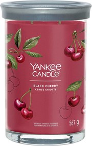 Yankee Candle vonná svíčka Signature Tumbler ve skle velká Black Cherry 567 g