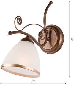 Nástěnná lampa RETRO II 1xE27/60W/230V bronz patina