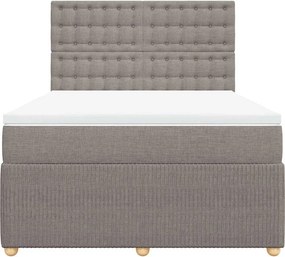 Box spring postel s matrací taupe 140x200 cm textil 3294397