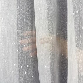 Voálová﻿ hotová záclona s krajkou bílá 9233 různé velikosti