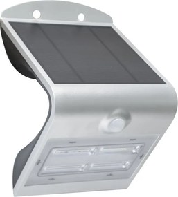 CEN ACSS-321240 SOLÁRNÍ LED ARCADIA 3,2 SENZOR STŘÍBRNÁ 3,2W 4000K 400Lm IP65  - CENTURY
