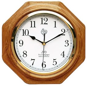 Dřevěné rádiem řízené nástěnné hodiny JVD NR7172.4 ve francouzském stylu