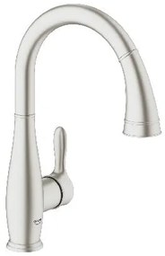 Grohe Parkfield - Dřezová baterie s výsuvnou sprškou, supersteel 30215DC1