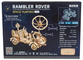 RoboTime 3D dřevěná mechanická skládačka na solární pohon Lunární vozidlo