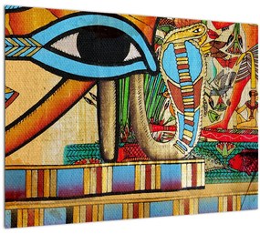 Skleněný obraz s egyptskými motivy (70x50 cm)