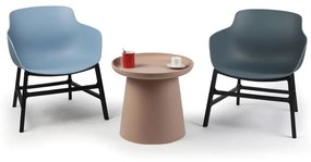 Plastový kávový stolek FUNGO, průměr 500 mm, okrový