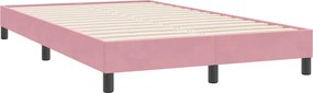 Box spring postel s matrací růžová 120x220 cm samet 3316544