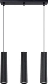 Závěsné svítidlo SOLLUX KARBON 3L černá GU10 3x10W bez žárovek SL.1575