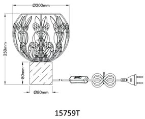 Globo 15759T - Stolní lampa MIKA 1xE27/40W/230V