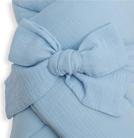 Mušelínová šněrovací zavinovačka New Baby blue