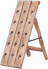Stojan na víno na 15 lahví 26x50x70 cm masivní mahagonové dřevo 283900