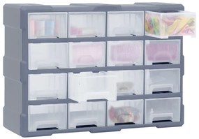 vidaXL Organizér se 16 středními zásuvkami 52 x 16 x 37 cm