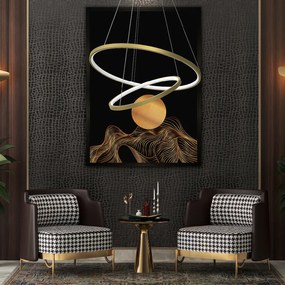 Závěsné LED svítidlo Hoop, 2x LED 51w, 4000k, g