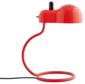 Stilnovo Minitopo historical-iconic Red, červená stolní retro lampička, 1x7W LED E27, výška 36cm