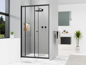 NICOL Black 125 čiré Sprchové posuvné dveře do niky černé