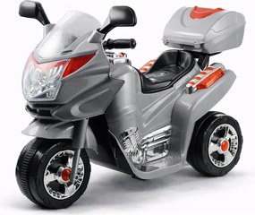 LEAN CARS Elektrická motorka pro děti HC8051, stříbrná