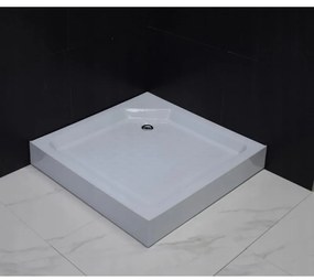 Sprchová vanička čtvercová MEXEN RIO bílá, 80x80 cm + sifon
