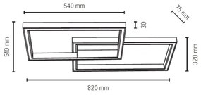 Spot-Light 91402274 - LED Stmívatelné svítidlo RAMME LED/48W/230V + DO matný dub