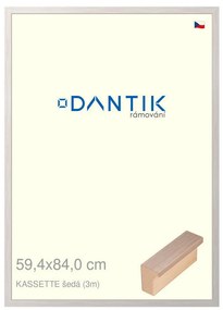 DANTIK rámeček 59,4x84 | KASSETTE šedá (Plexi Čiré)