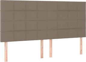 Box spring postel s matrací a LED taupe 180x200 cm textil 3135457