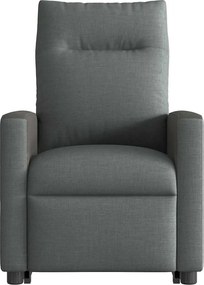 Zvedací polohovací křeslo tmavě šedé textil 3324053