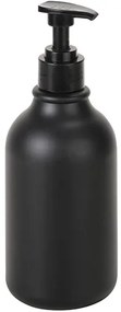 Bemeta Design Plastová láhev kulatá černá s pumpičkou pro dávkovač mýdla, 500 ml -