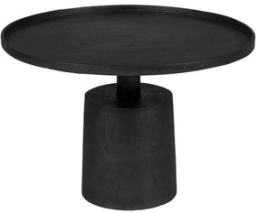 White Label Černý kovový kulatý konferenční stolek WLL MASON 60 cm