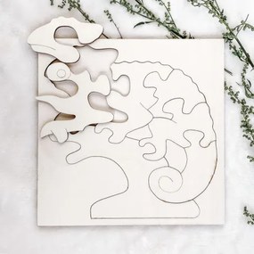 Dřevěná montessori vkládačka pro děti - CHAMELEÓN | SENTOP H014