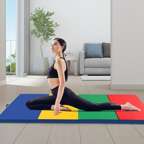 Costway 300 x 117 x 5 cm měkká podlahová rohož z umělé kůže s uchy