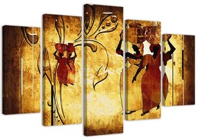Gario Obraz na plátně Africké ženy - 5 dílný Rozměry: 100 x 70 cm