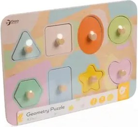 TEDDIES Vkládačka Geometrické tvary / Dřevěná vkládačka / 8 dílů / 30