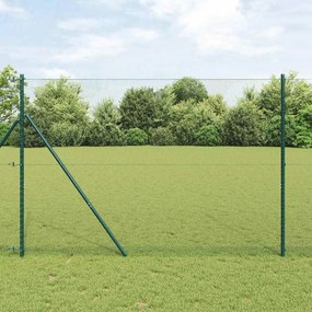 Hexagonální kotvení plotu 25 x 1,5 m Ocel potažená PVC Zelená 3352684