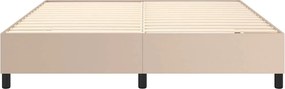 Rám postele s boxspringem cappuccino 160x200 cm umělá kůže 3121058