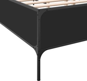 Rám postele černý 160 x 200 cm kompozitní dřevo a kov 3279787
