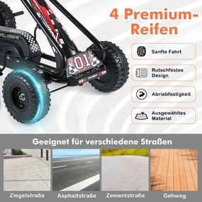 Costway Motokára s nastavitelným sedadlem a ruční brzdou, šlapací