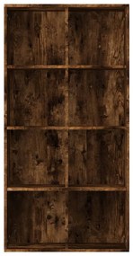 Knihovna/příborník kouřový dub 66x30x130 cm kompozitní dřevo - Default Title