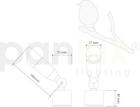 Zahradní LED svítidlo Panlux OKN-1LED/S 1W IP54 studená bílá 6000K