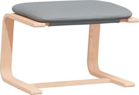Relaxační křeslo s podnožkou světle šedé textil 3154413