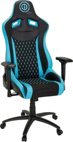 XXXLutz HERNÍ ŽIDLE, vzhled kůže, plochá tkanina, černá, tyrkysová MID.YOU - Online Only kancelářské židle - 001918033402