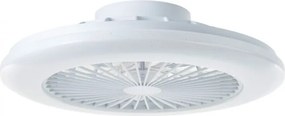 Brilliant G60020/05  Stmívatelné LED svítidlo SALERNO BÍLÉ &amp; reverzní VENTILÁTOR + funkce LED