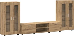 Sestava TV skříněk FLORIN 3 ks Artisanový dub Kompozitní dřevo 3397943