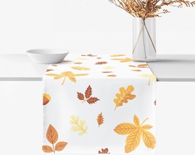 Goldea běhoun na stůl 100% bavlněné plátno - podzimní listí 20x140 cm