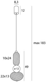 MAXLIGHT P0591 - LED Lustr na lanku BORA LED/10W/230V pr. 22 cm bílá/černá