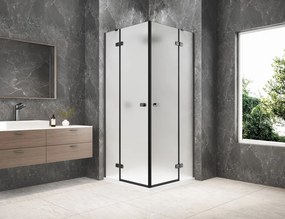 Polysan Polysan, GLOBE BLACK obdélníková sprchová zástěna 1100x900mm, matné sklo, levá, GB1011-3315MLB