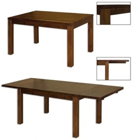 Drewmax Jídelní stůl st302 s160 masiv dub, šířka desky 4 cm, 1 křídlo dub bělený   Hrana - S3