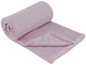 ESITO Jarní dětská deka dvojitá plyš jednobarevná Růžová